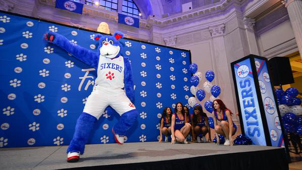 The New Sixers Mascot Is A Fluffy Blue Breakdancing Dog Named Franklin