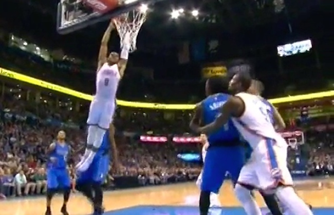 Russell Westbrook Rings In NBA's Second Half With Soaring Two-Handed Jam