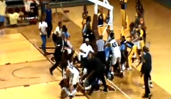 VIDEO: Women's Basketbrawl Includes Fans And Cheerleaders