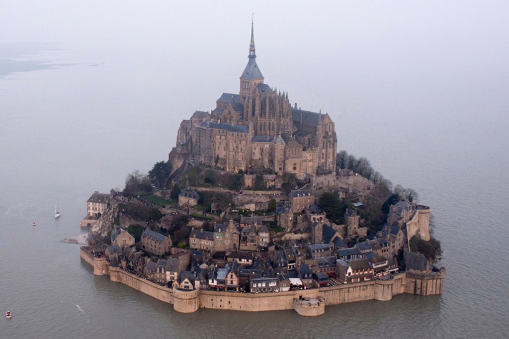 Historic high tide turns French monastery into a Disney Princess castle