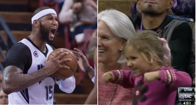 Watch An Adorable Little Girl Impersonate DeMarcus Cousins' Hulk Flex