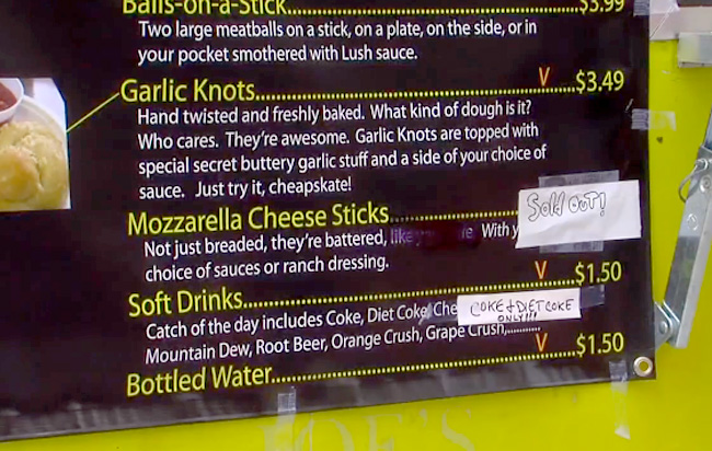 A Food Truck Was Selling Mozzarella Sticks 'Battered, Like Your Wife!'