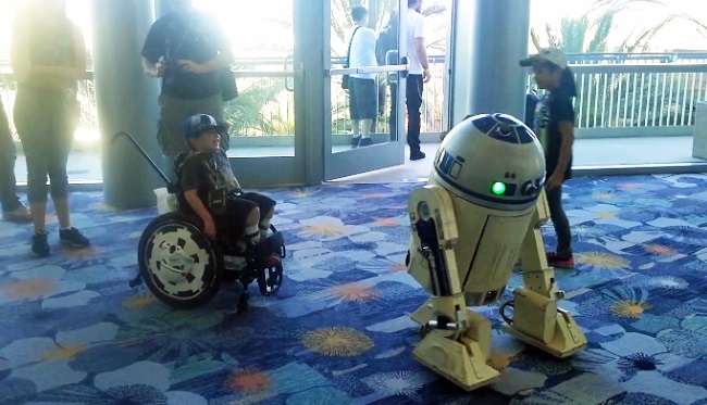 Watch R2-D2 Meet A Little Guy In A Wheelchair And Totally Make His Day