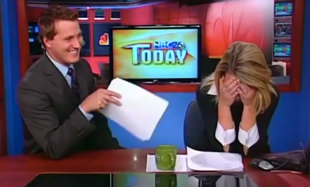 News Anchor Falls For Anchorman-style Prank