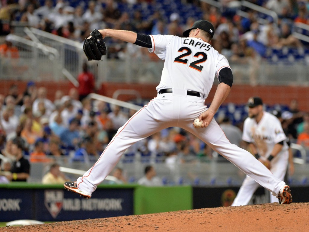 Watch Marlins' Pitcher Carter Capps' Weird Delivery