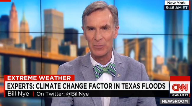 Bill Nye Says Climate Change Causes Floods & Uses Cigarette Analogy