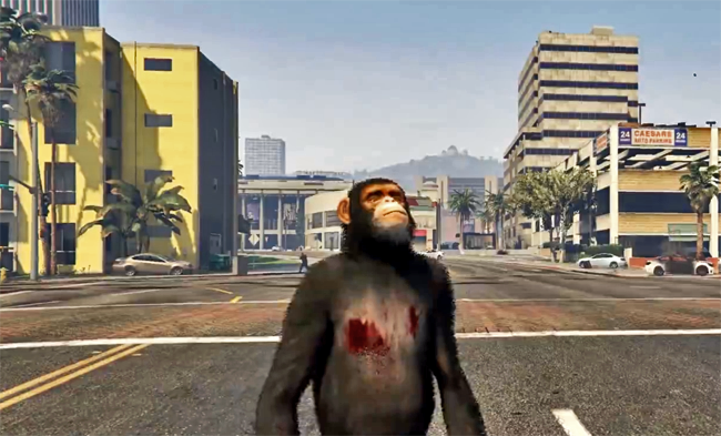 Watch This 'GTA V' Mod Allow Chimps To Fly