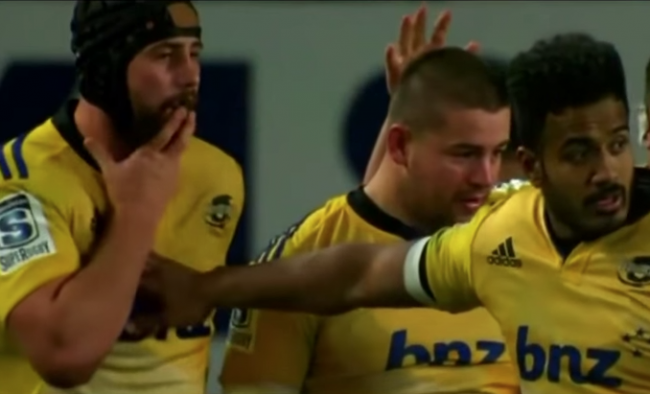 This Rugby Player Messes Up A High-Five By Hitting Himself In The Face