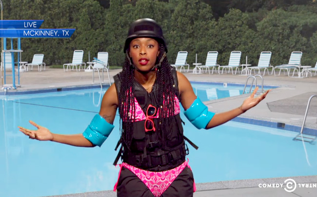 Jon Stewart And Jessica Williams Took On The Texas Pool Party Incident