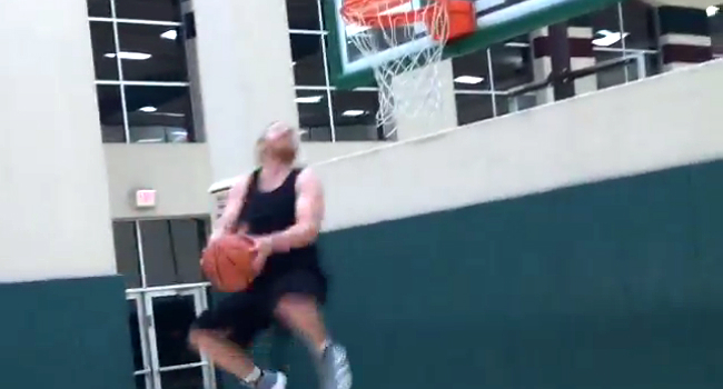 Cowboys WR Cole Beasley Throws Down A Huge Reverse Dunk