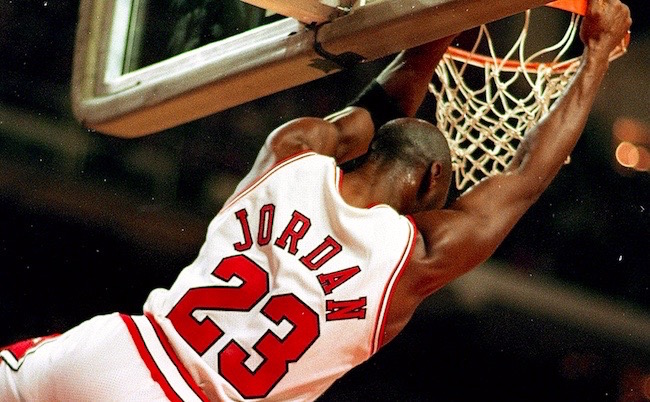 Michael Jordan Shows Off CRAZY Body Control In This Highlight Video