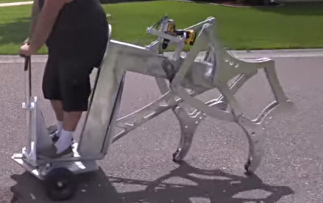 Here's A Walking Machine Powered By A Cordless Drill