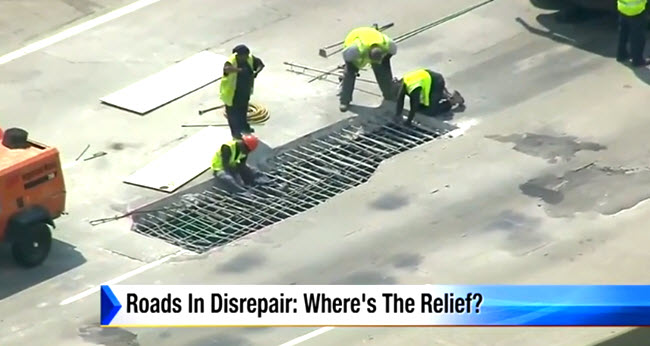 Check Out This Massive Pothole In Detroit