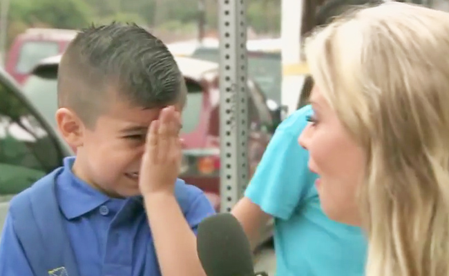 This Heartless Reporter Makes A Boy Cry On His First Day Of School
