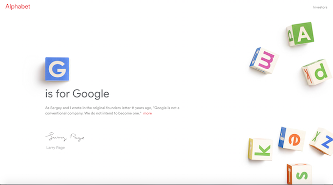 Google Created Its Own Parent Company And Named It Alphabet