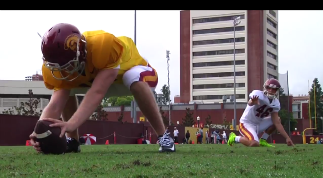 Meet Jake Olson, A Blind Long Snapper At USC