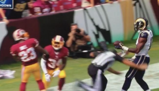 Watch This Referee Trip And Fall In The Endzone While Throwing A Flag