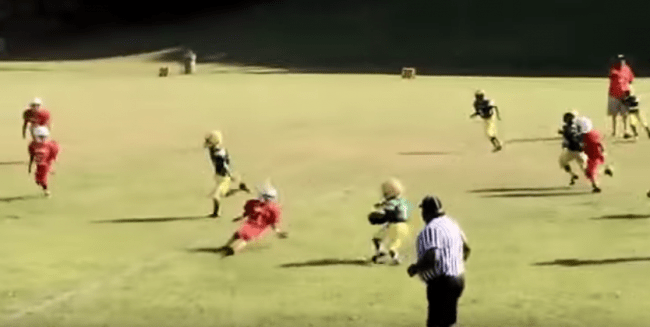 [WATCH] Kid Scores Amazing Touchdown In Little League Football Game