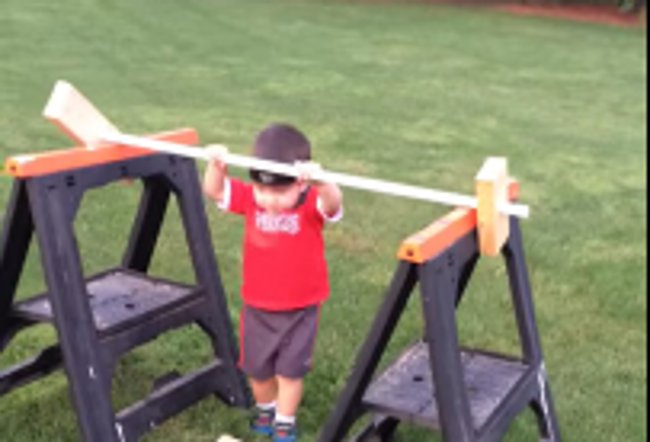 A Toddler Competes On A Tyke-Sized 'American Ninja Warrior' Course