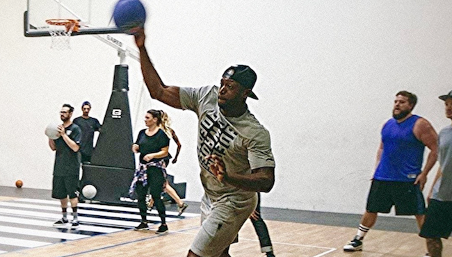 Dwyane Wade Nails A Helpless Opponent In Dodgeball