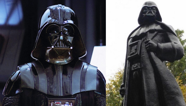 Ukraine Artist Turns Lenin Statue Into Darth Vader From 'Star Wars'