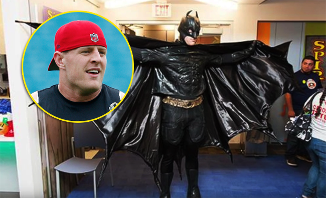 J.J. Watt Dressed As Batman To Surprise At Texas Children's Hospital