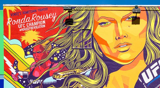 Ronda Rousey Mural In Venice Beach Commissioned By UFC