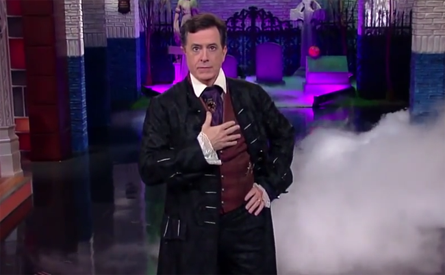 VIDEO: Stephen Colbert Goes All Out For Halloween On 'The Late Show'