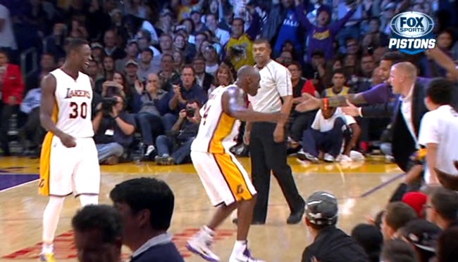 Kobe Bryant Honors French Train Heroes With A High-Five Huge 3-Pointer