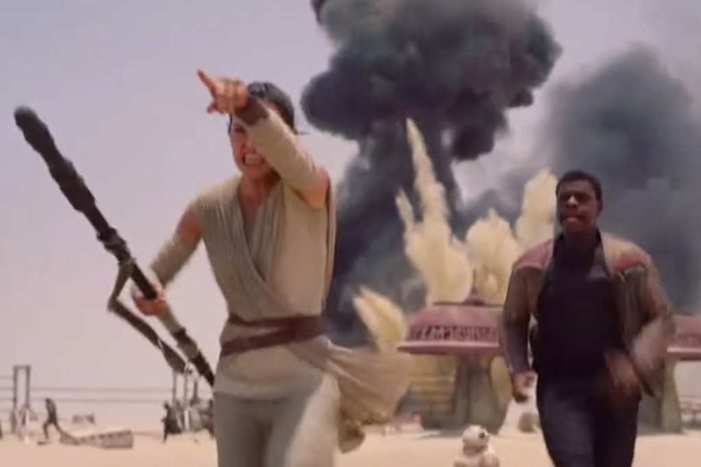 Here's the 'Force Awakens' clip: short and sweet (and full of explosions)