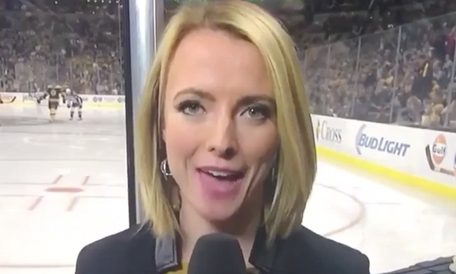 NESN's Sarah Davis Accidentally Says 'Herniated Dick' During TV Hit
