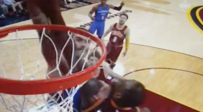 Steven Adams Threw Down A Monster Dunk On LeBron James