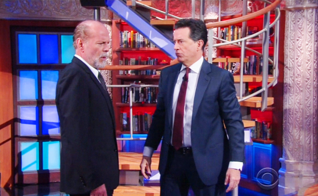 WATCH: Bruce Willis And Stephen Colbert Had Knock-Down, Drag-Out Fight
