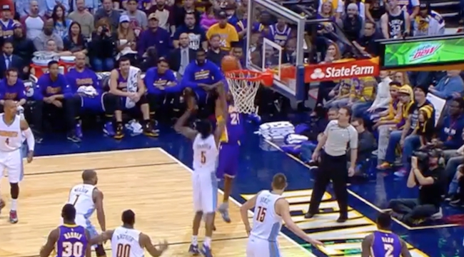 Kobe Bryant Took A Shot From Behind The Backboard And Made It Anyway