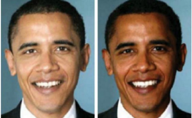 GOP Political Ads Manipulated Obama's Skin Tone