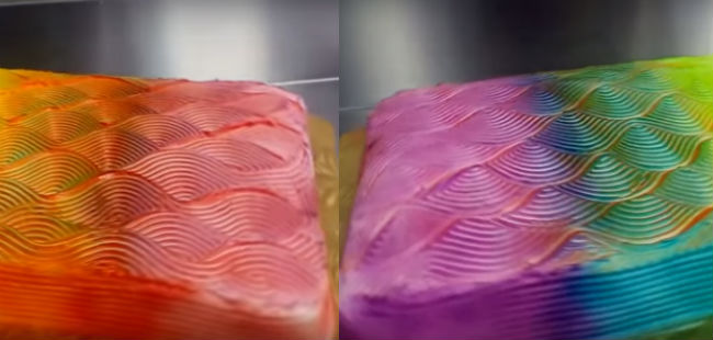 The Color-Changing Cake Is A Mind-Blowing Optical Illusion