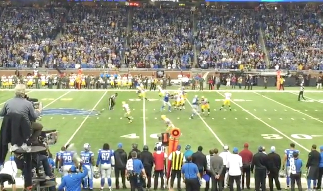 Here's A Beautiful Angle Of Aaron Rodgers' Hail Mary Throw