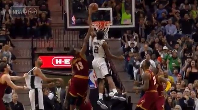 Kawhi Leonard Goes Sky High For An Emphatic Put-Back Dunk