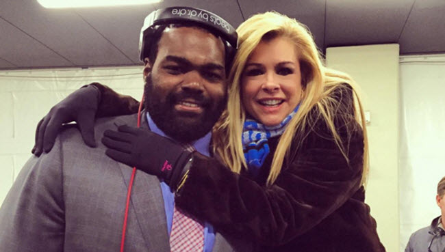 Real Life Blind Side Michael Oher Celebrates With The Tuohys