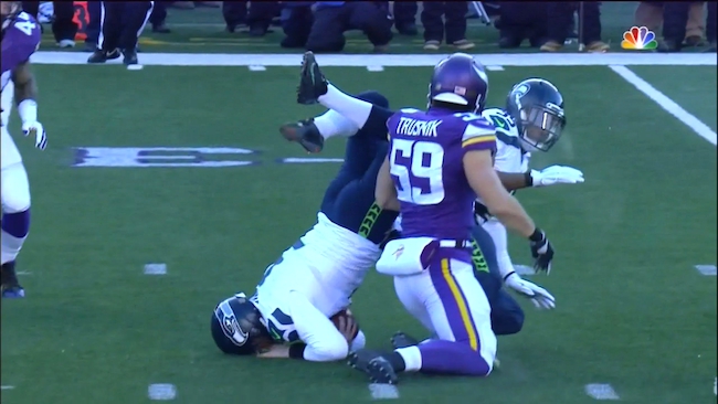 Seattle Punter Jon Ryan Face Planted On A Botched Punt