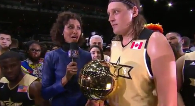 Sage Steele Cuts Off Win Butler For Talking Politics In His MVP Speech
