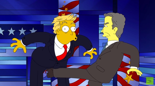 'The Simpsons' Adds Violence To Presidential Debates