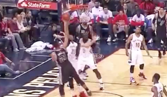 Anthony Davis Blocks Tim Duncan's Shot In The Post