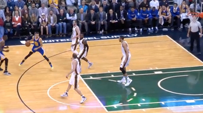 Steph Curry Taps Himself Rebound And Immediately Steps Back For Three