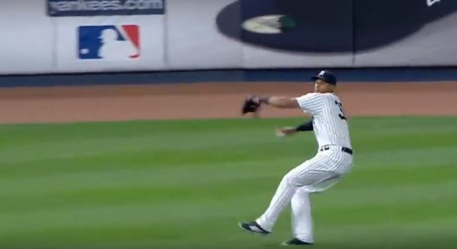 Aaron Hicks Threw The Fastest Baseball In Recorded History