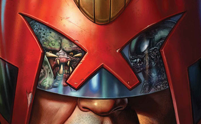 Judge Dredd To Battle Aliens & Predators In A Comic Crossover Showdown
