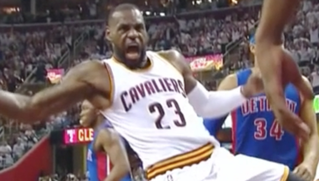 LeBron James Tried To Tear Down The Rim With This Poster Dunk