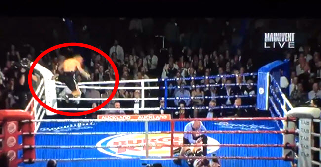 Boxer Wins Fight By Knockout Then Screws Up His Celebration