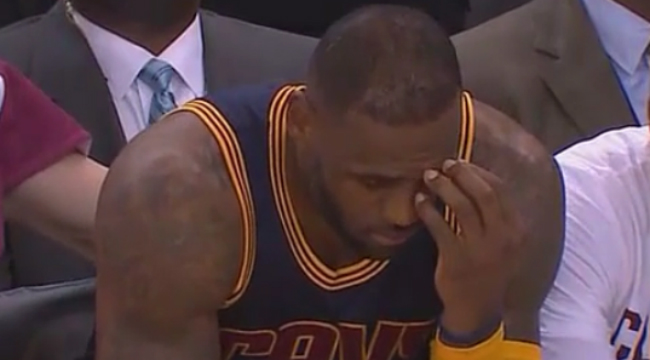This Clip Of A Frustrated LeBron James Perfectly Sums Up Game 1