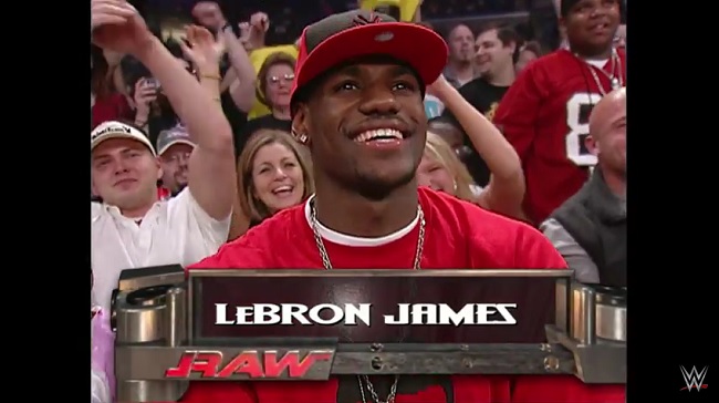 Relive LeBron’s First 'WWE Raw' Appearance From Way Back In 2003